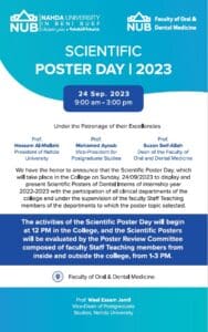 Scientific Poster Day – NUB – Nahda University in Beni Suef